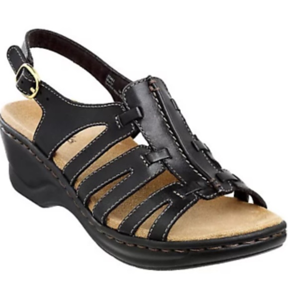 Clarks | Shoes | Clarks Lexi Marigold Leather Lightweight Sandals Wide ...